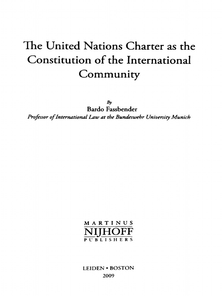 The United Nations Charter as the Constitution of the 26xum8dbg2 | PDF ...