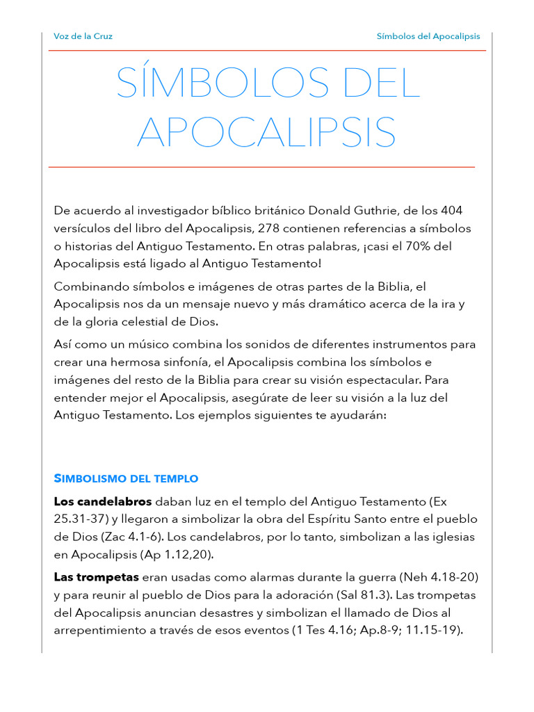 Símbolos Del Apocalipsis | PDF | Libro de revelación | Pecado