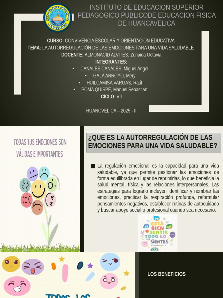 Autorregulación Emocional y Bienestar | PDF | Autorregulación emocional ...