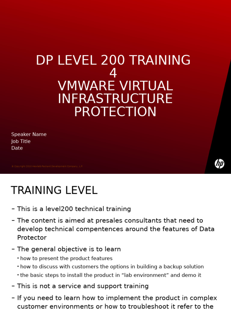 DP Level200 - 4 - VMware | PDF | Virtual Machine | Backup