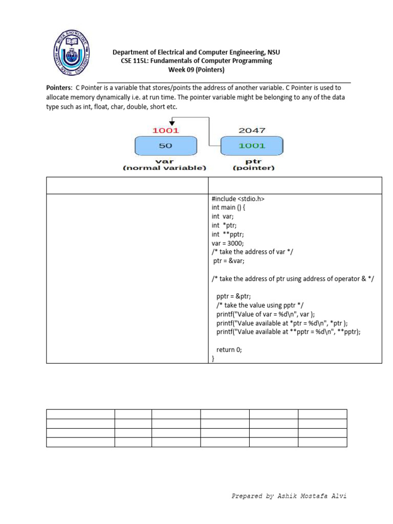 C Pointers: Basics and Examples | PDF | Pointer (Computer Programming ...