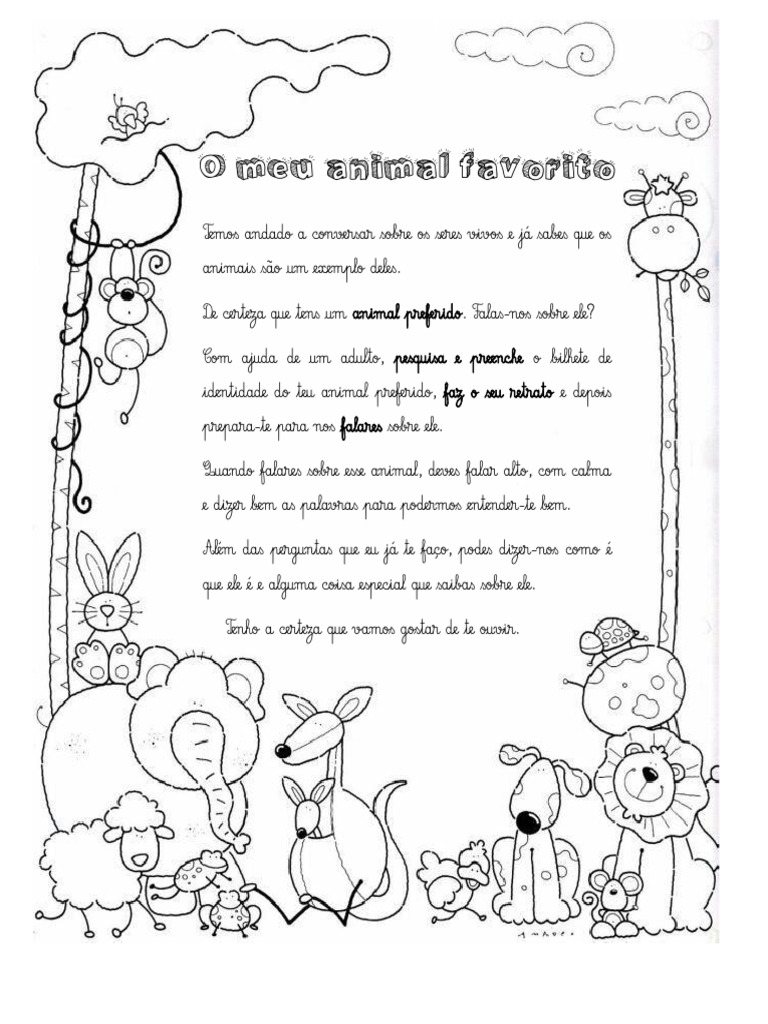 Meu Animal Favorito: Apresentação Criativa | PDF