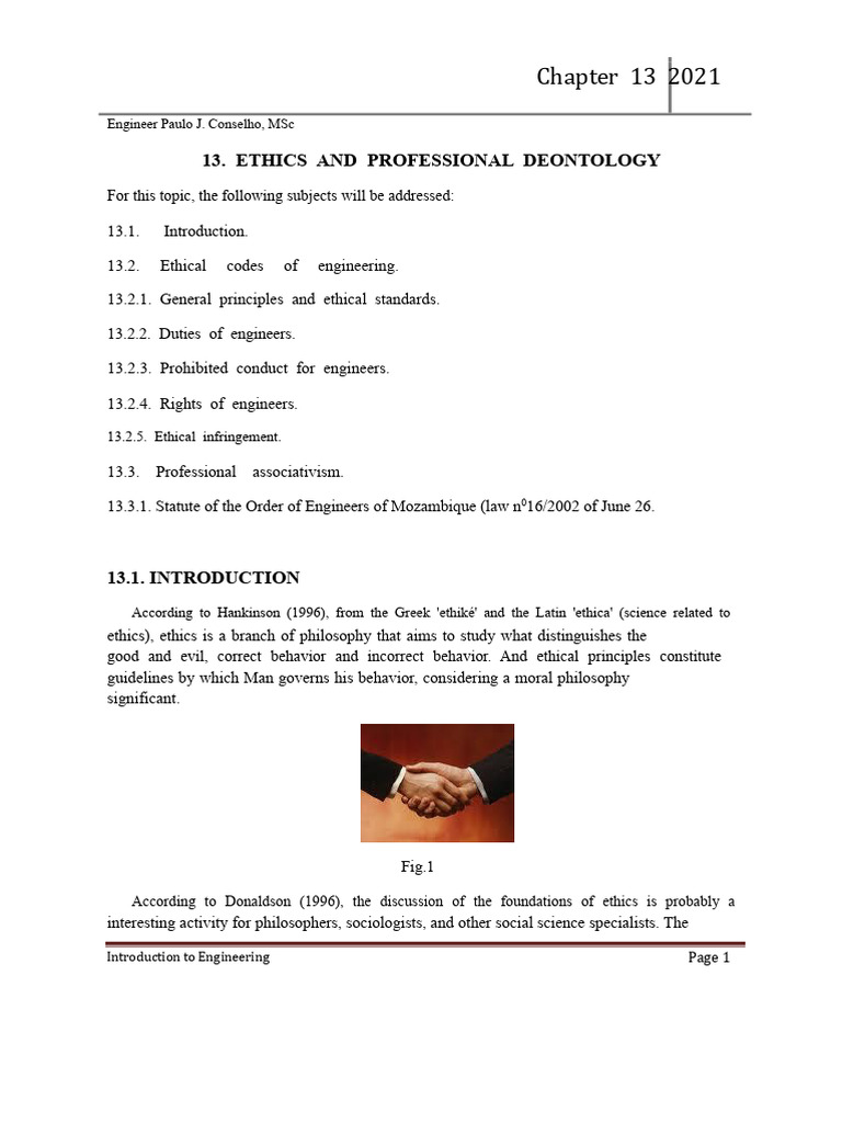 13-A Ethics and Professional Deontology-2021 PDF | PDF | Profession ...