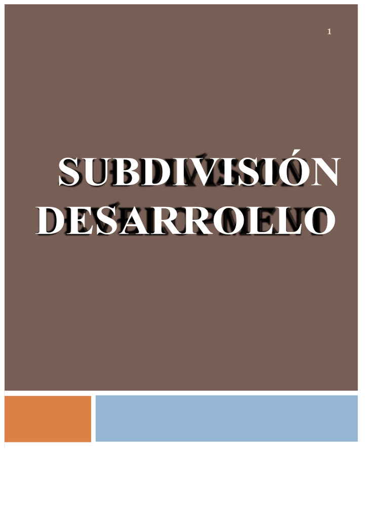 Desarrollo de subdivisiones | PDF | Condominio