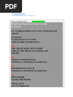 Meiko Dishwasher Error Codes Guide | PDF | Pump | Dishwasher