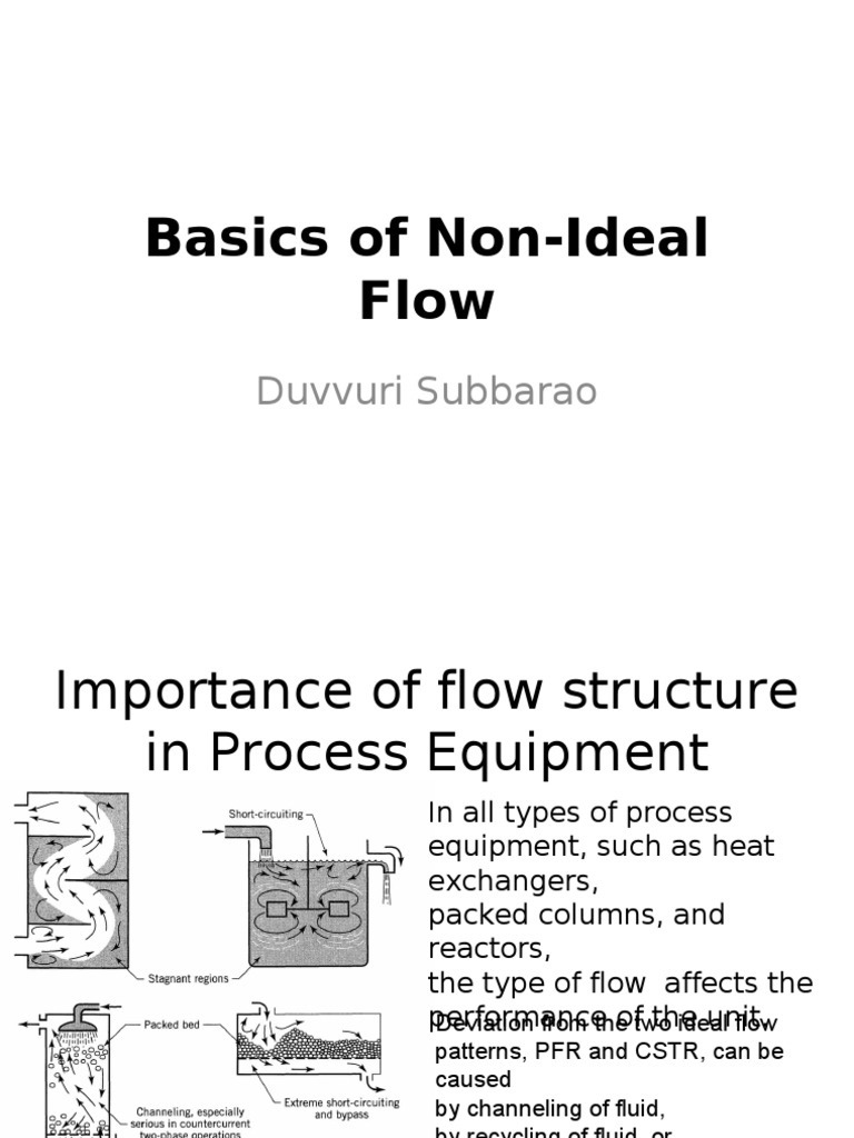 Basics of Non-Ideal Flow April 2012 | PDF | Applied And ...