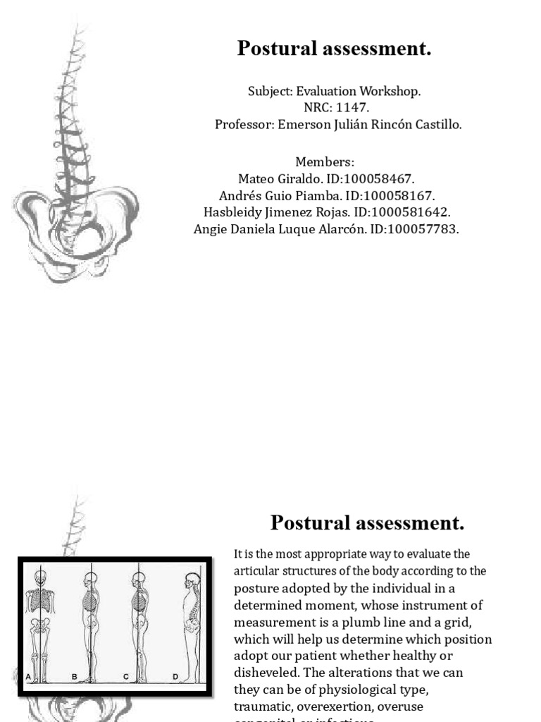 POSTURAL EVALUATION....._compressed.pdf | PDF | Pelvis | Foot