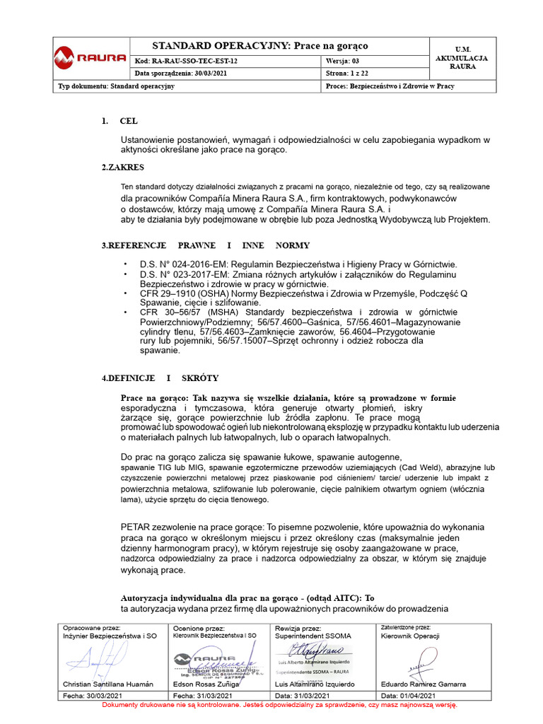 RA RAU SSO TEC EST 12 Prace Na Gorąco | PDF