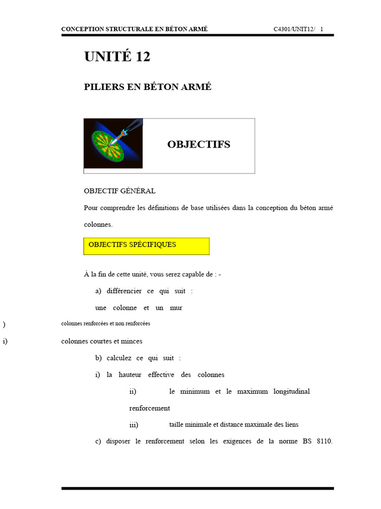 Conception des colonnes en béton armé | PDF | Béton armé | Béton