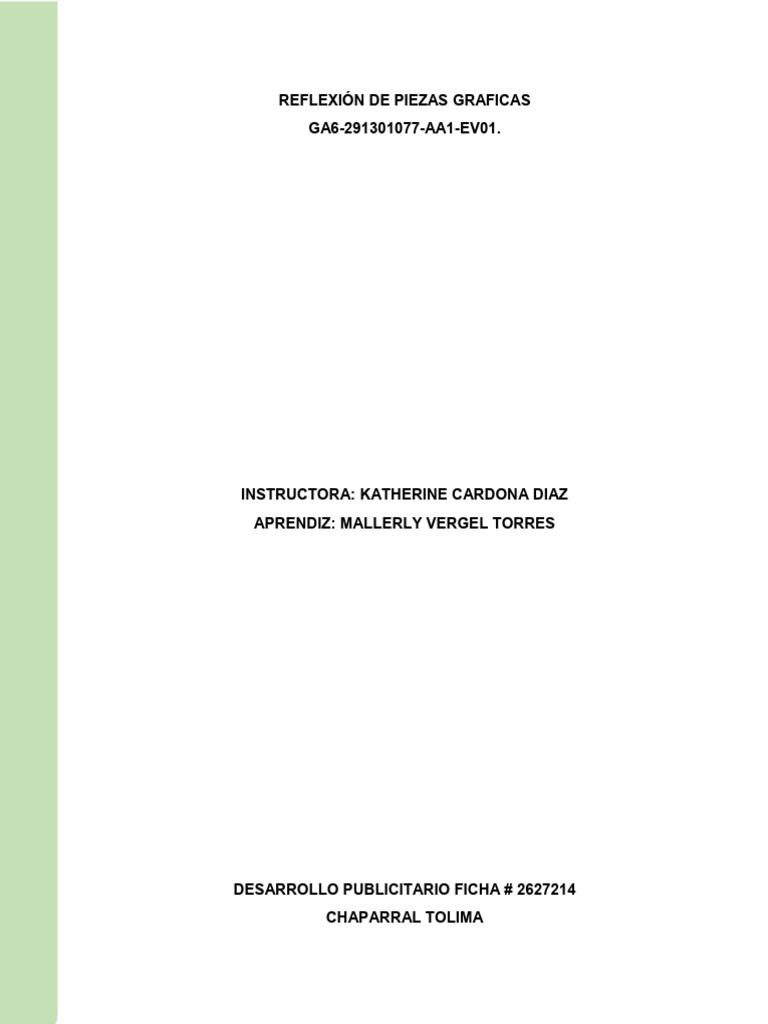 Reflexion de Piezas Graficas Ga6_291301077_aa1_ev01 | PDF