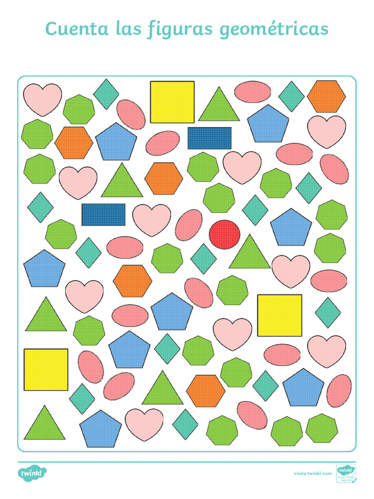 Cuenta Las Figuras Geométricas Super Eco Colorido | PDF