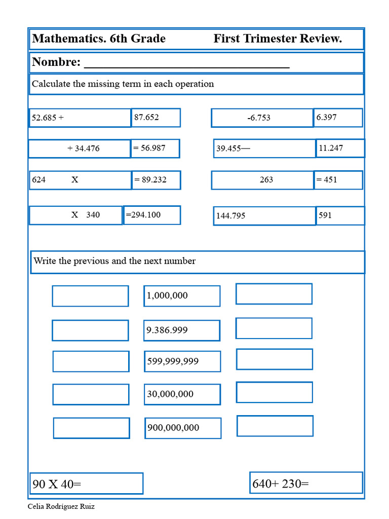Mathematics Sixth Grade 1 PDF | PDF | Number Theory | Arithmetic