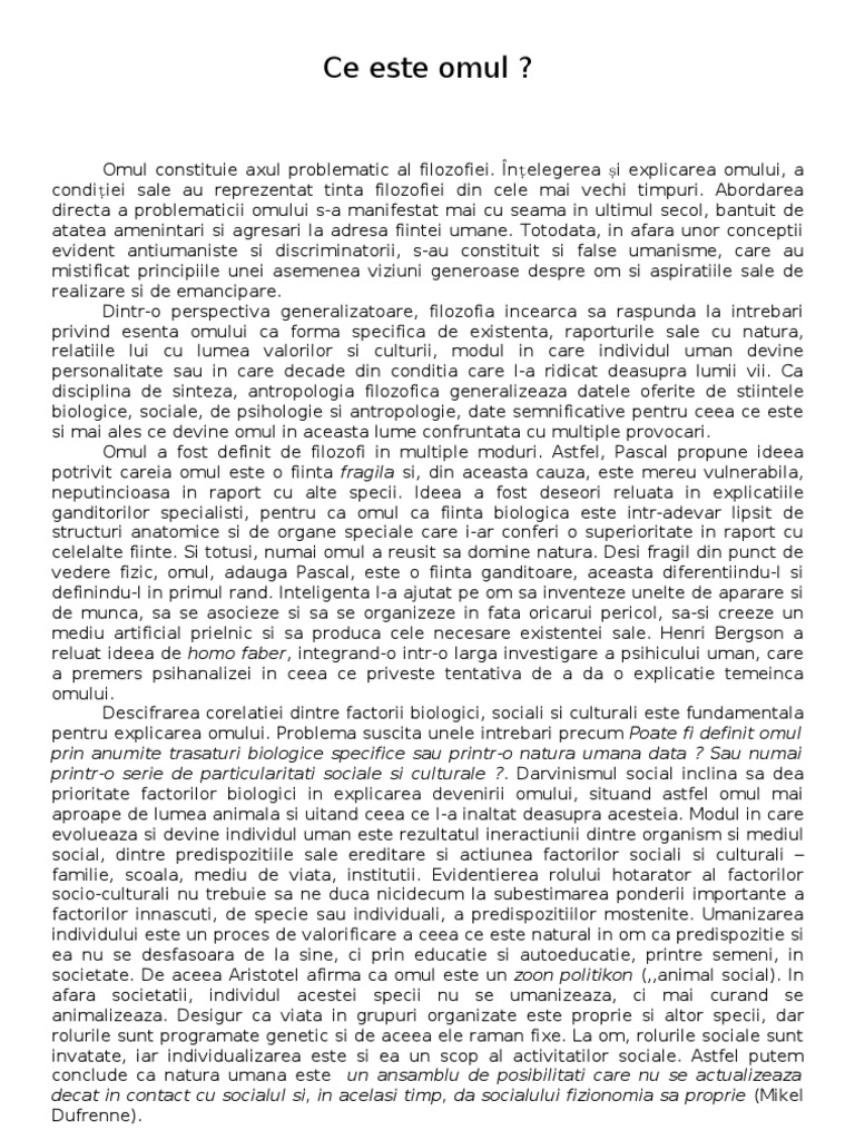 Ce Este Omul | PDF