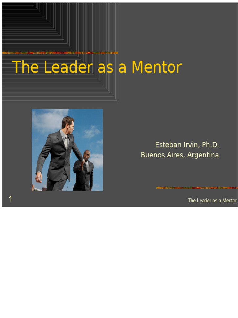 THE LEADER AS A MENTOR | PDF | Mentorship | Disciple (Christianity)