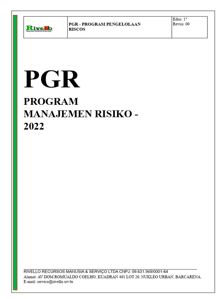Program Manajemen Risiko 2022 Rivello | PDF