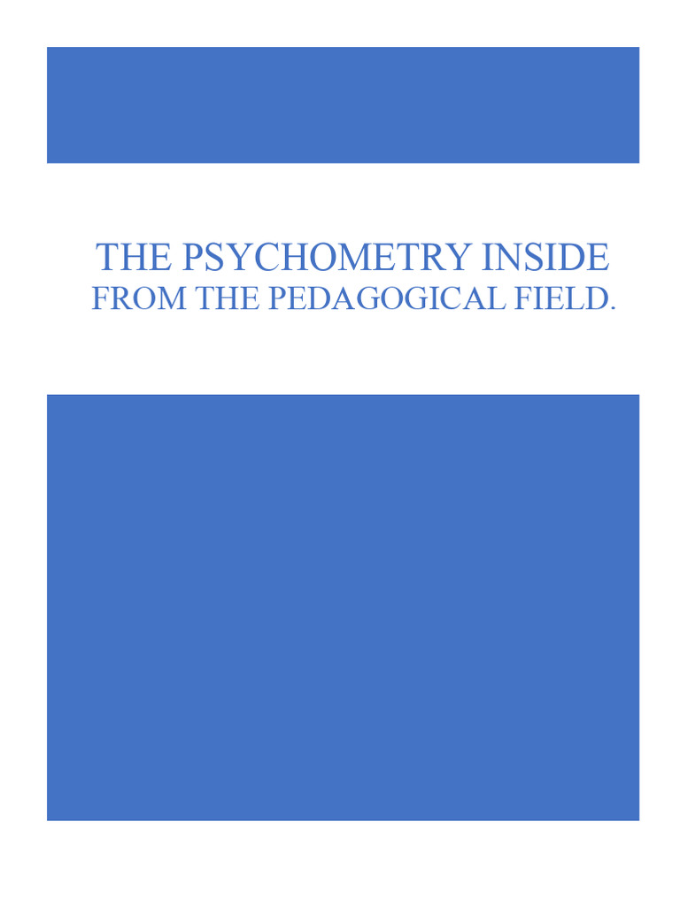 Psychometrics in Education: Key Insights | PDF | Psychometrics | Psychology