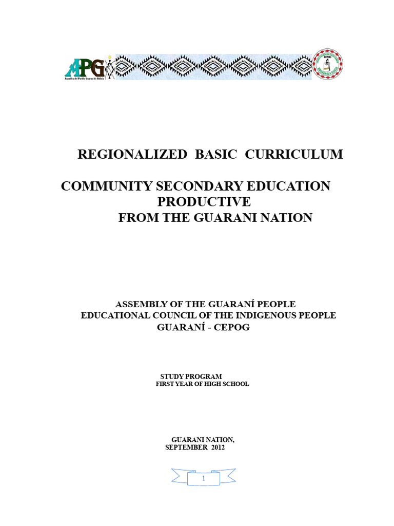 Guarani Curriculum Secondary Level 2020 | PDF | Curriculum | Pedagogy
