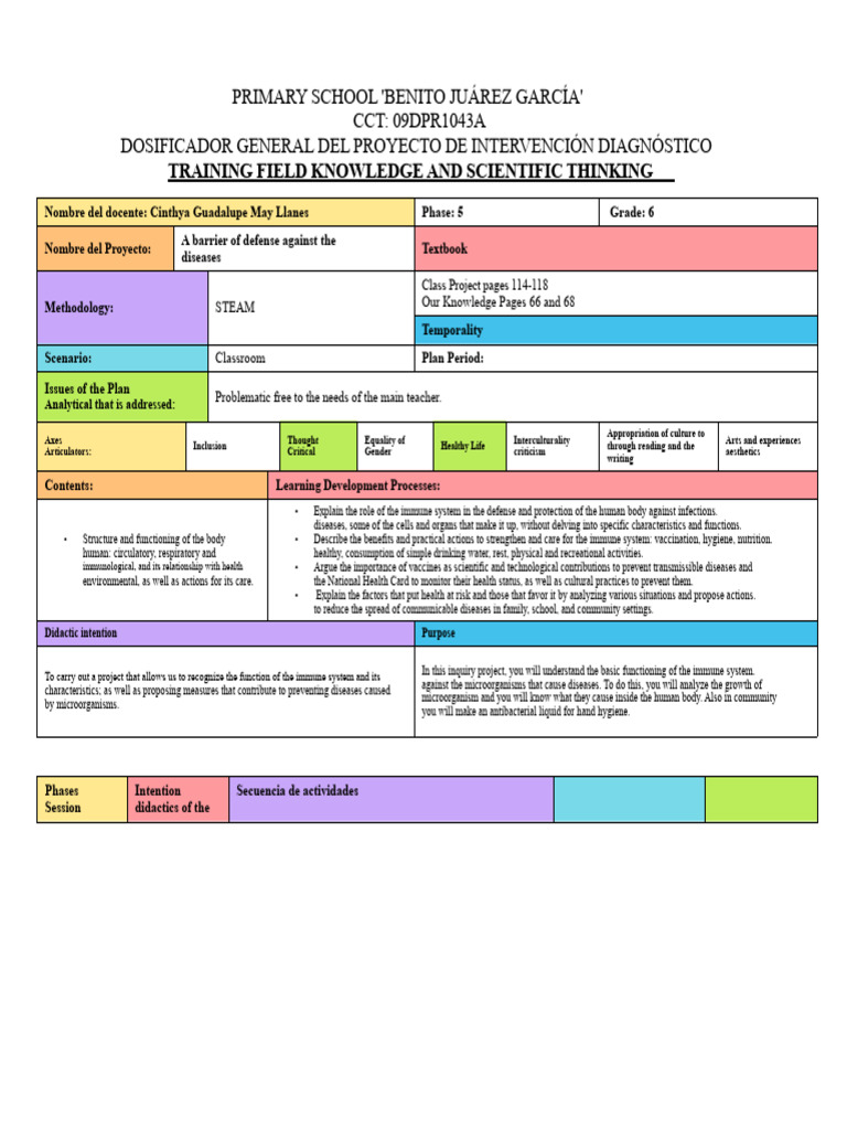 6th SEM6 WORD PLANNING PROJECTS DARUKEL 23-24 | PDF | Immune System ...
