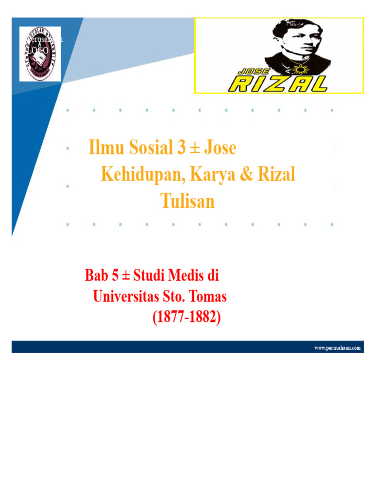 Studi Kedokteran Rizal di UST 1877-1882 | PDF