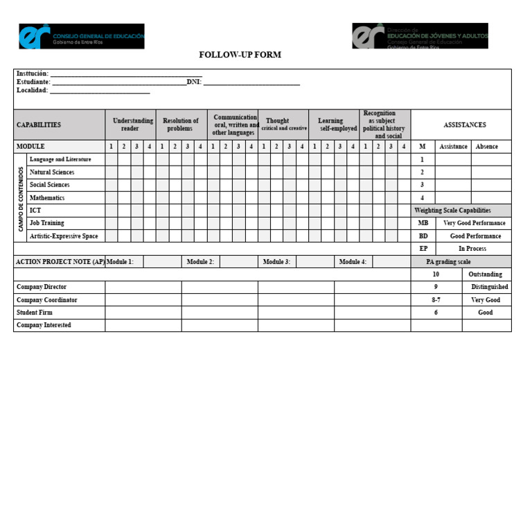 School Trajectory Tracking Sheet | PDF | Learning | Cognition