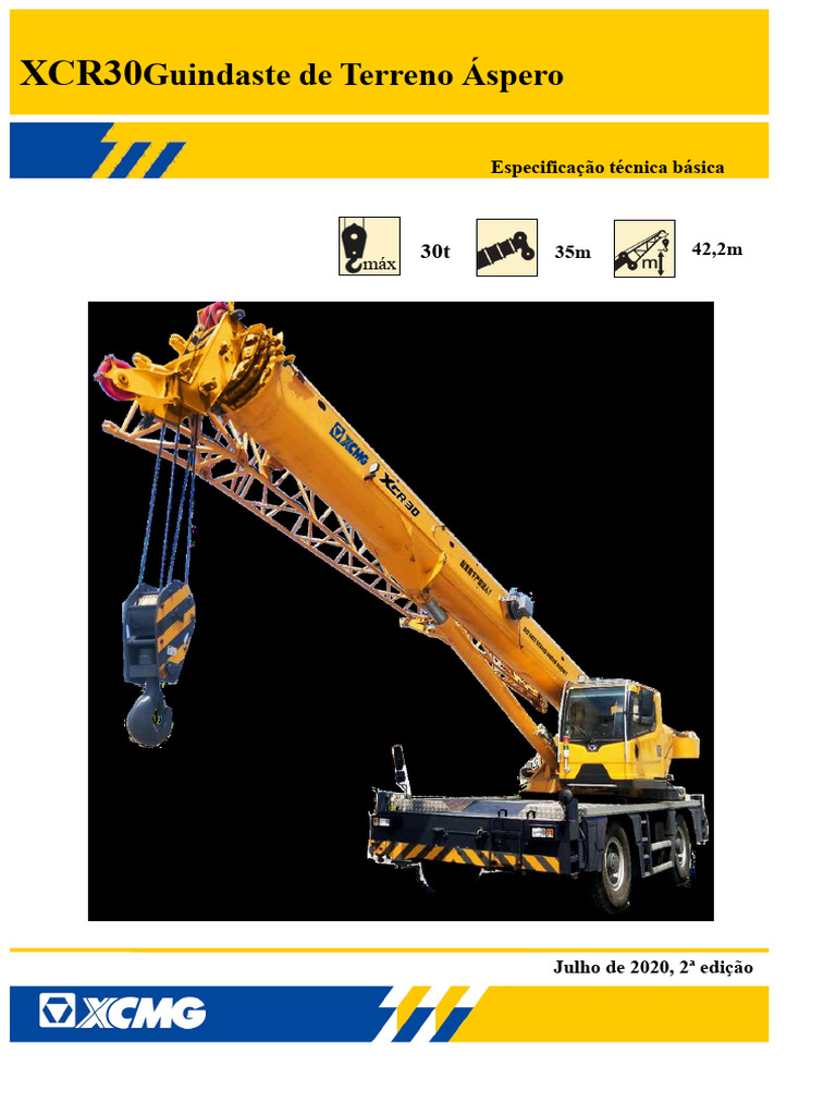 Especificações Técnicas Da Grua de Terreno Acidentado XCR30 | PDF ...