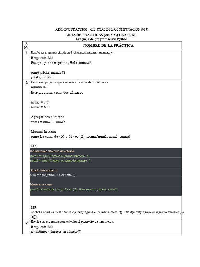 Archivo Práctico de Clase 11 | PDF | Python (lenguaje de programación) | Informática