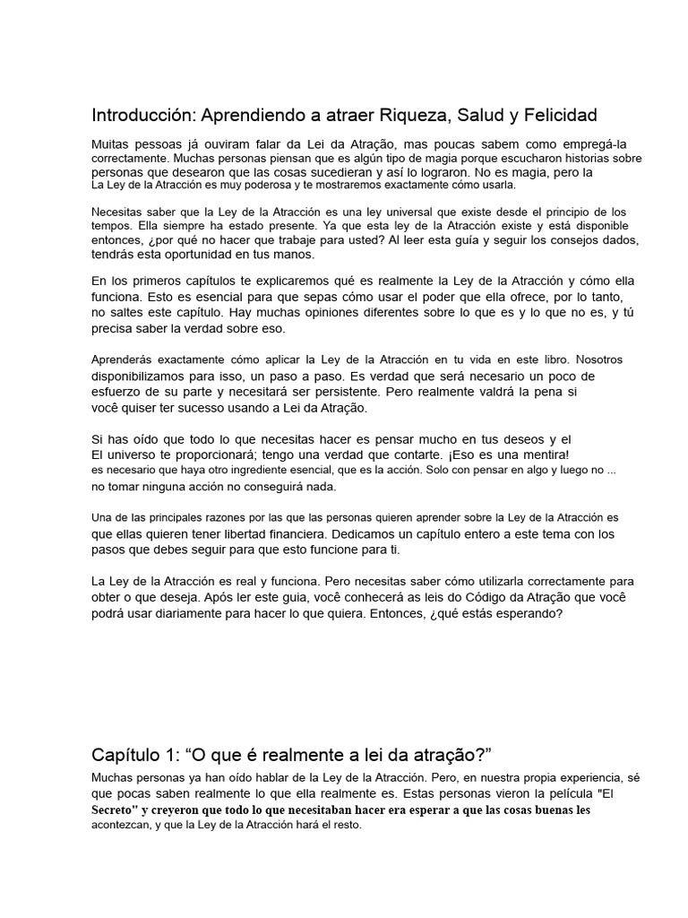 Cómo Usar la Ley de la Atracción Efectivamente | PDF | Ley de Atracción ...