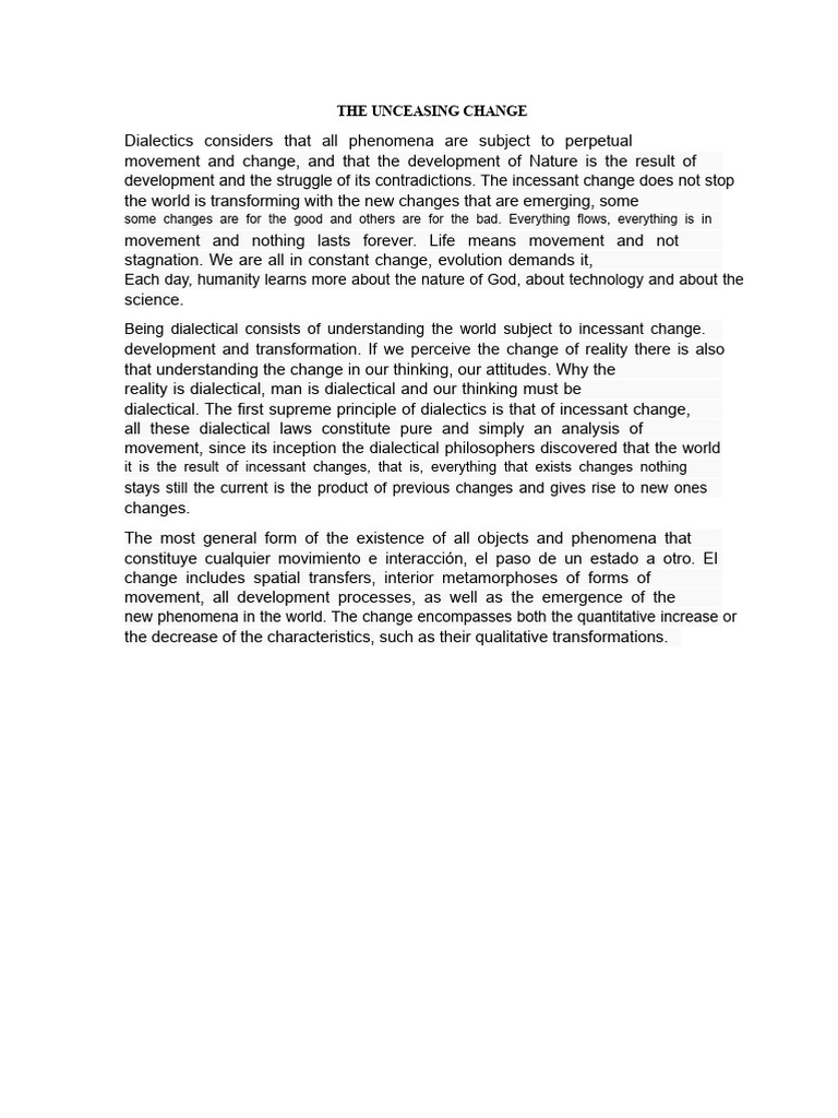 THE UNCEASING CHANGE_104049 | PDF