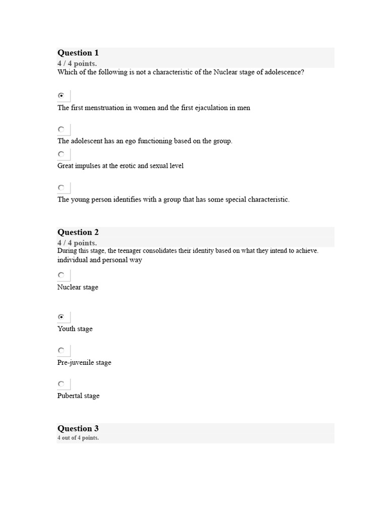 Final Exam Developmental Psychology | PDF | Adolescence | Developmental ...