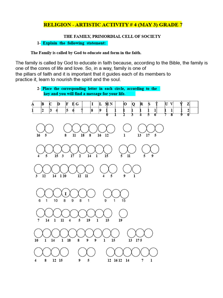 RELIGION ACTIVITY 3 | PDF | Spirituality | Theology