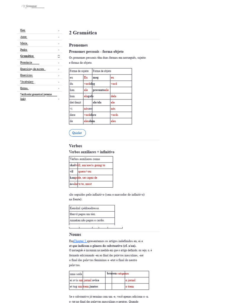 NoW 2 Gramática - NTNU | PDF | Pronome | Plural
