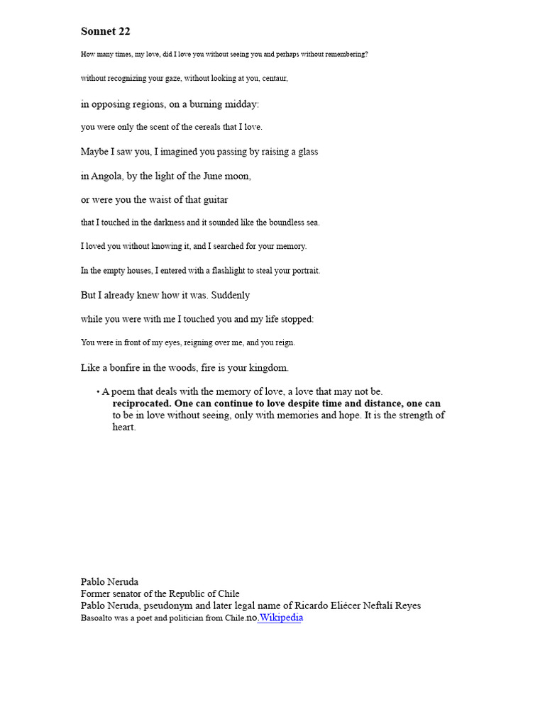 Sonnet 22 | PDF