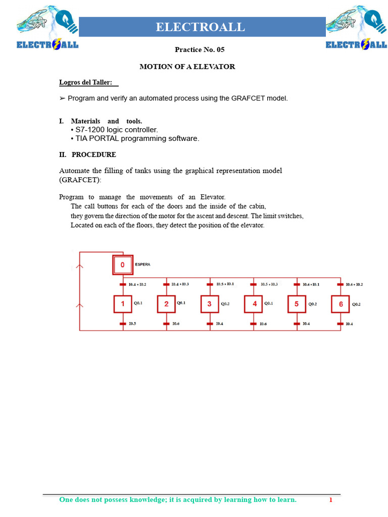 EXERCISE N°4 - ELEVATOR MOVEMENT | PDF