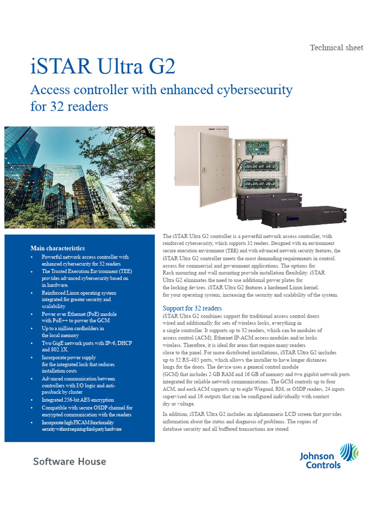 iSTAR Ultra G2 Access Controller Overview | PDF | Computer Network ...