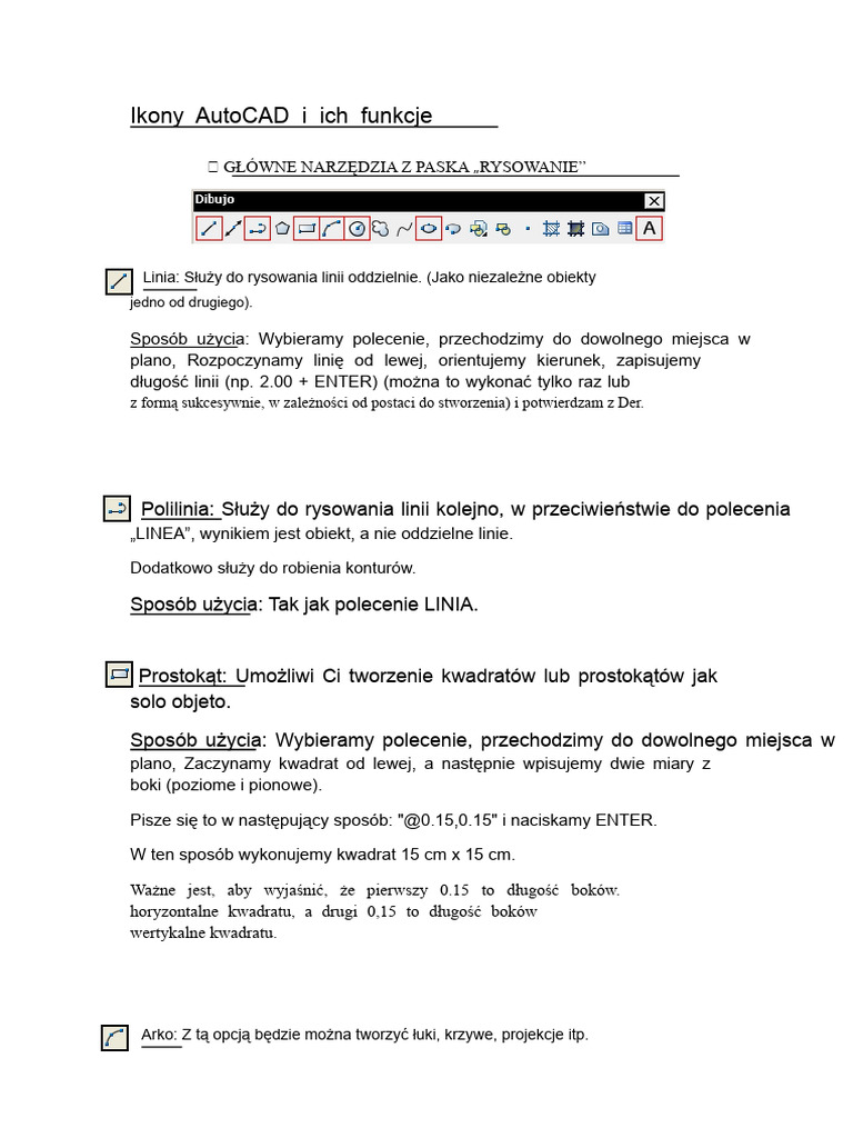 Ikony AutoCAD I Ich Funkcje | PDF