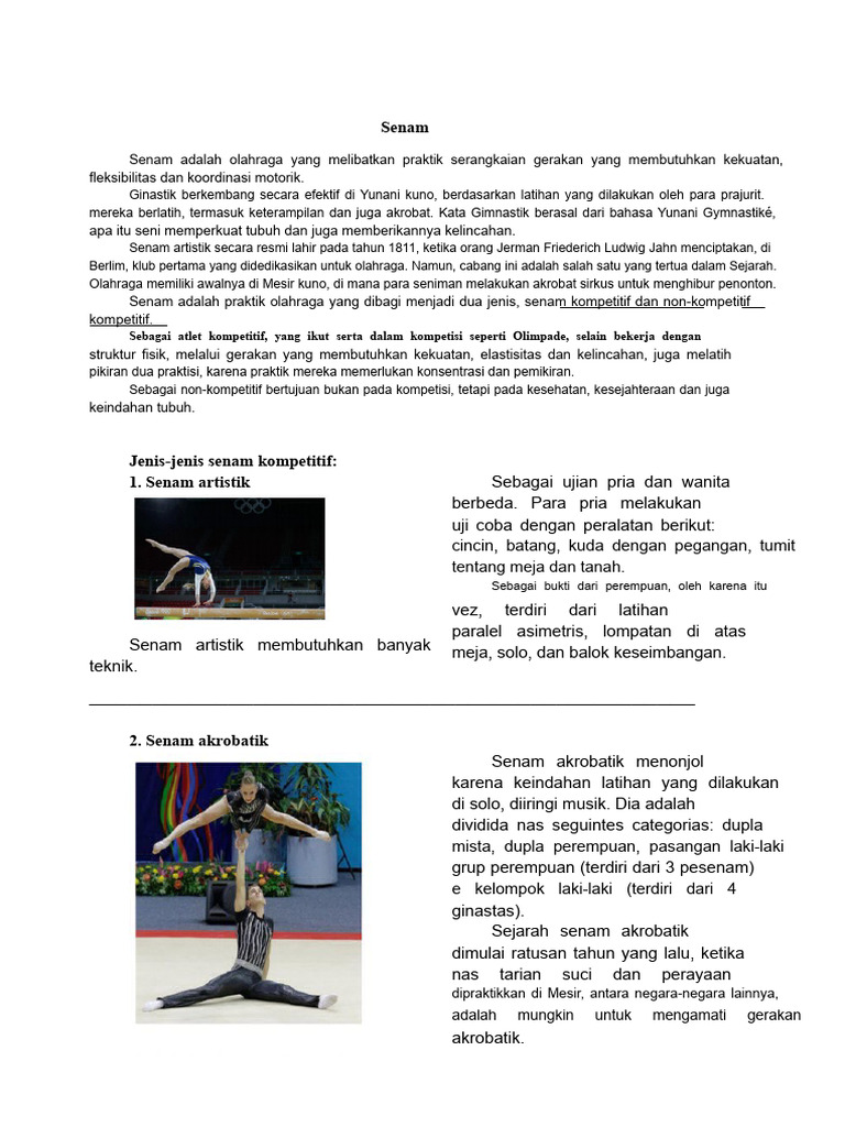Jenis-Jenis Senam | PDF