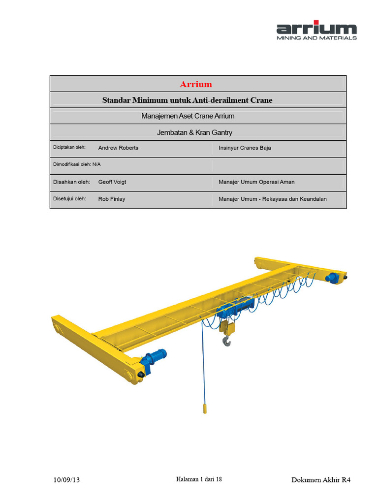 ARRIUM - Standar Untuk Anti-Derailment Crane Final R4 | PDF