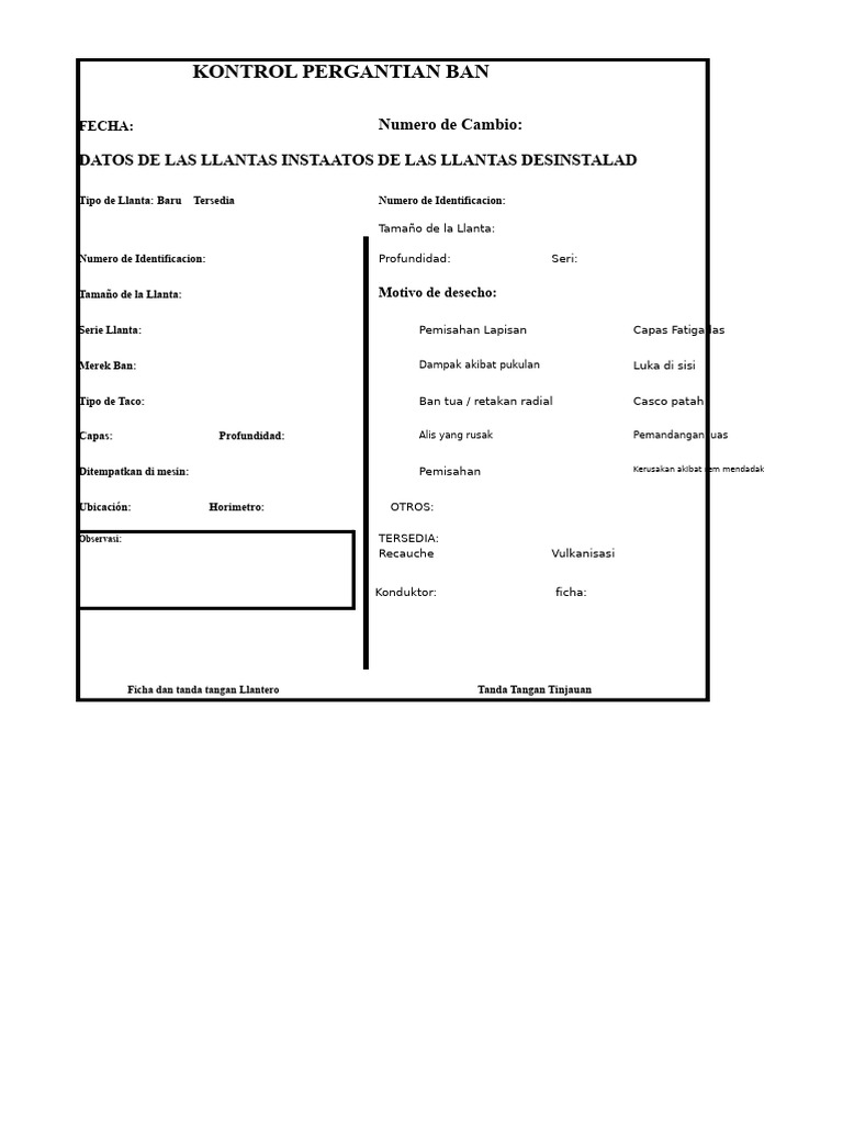 Kontrol Perubahan Ban | PDF