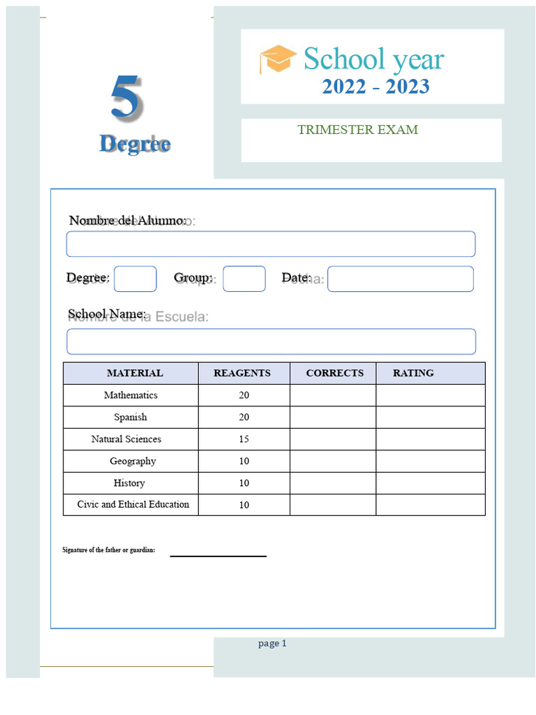 Fifth Grade Third Trimester Exam | PDF | Natural Satellite | Stars