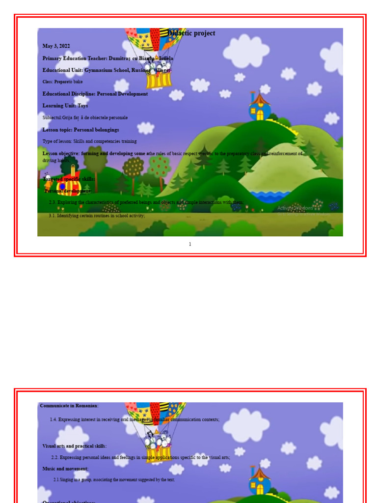 1 Personal Development Project | PDF | Teachers | Communication