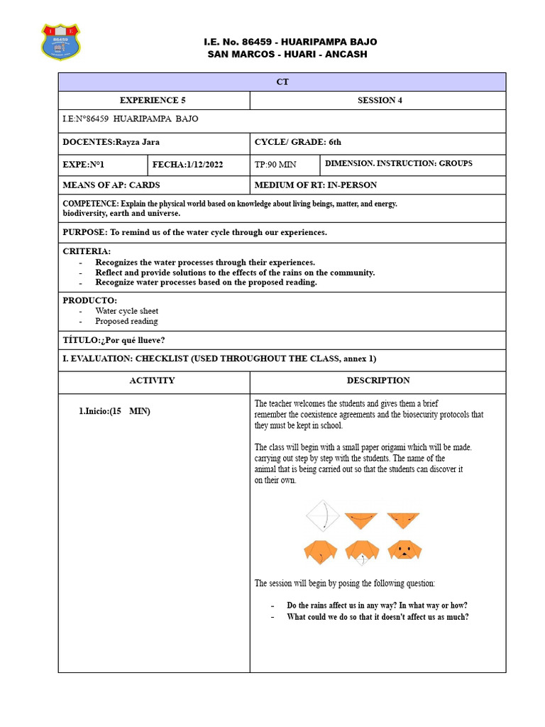 learning session about water | PDF | Water | Evaporation
