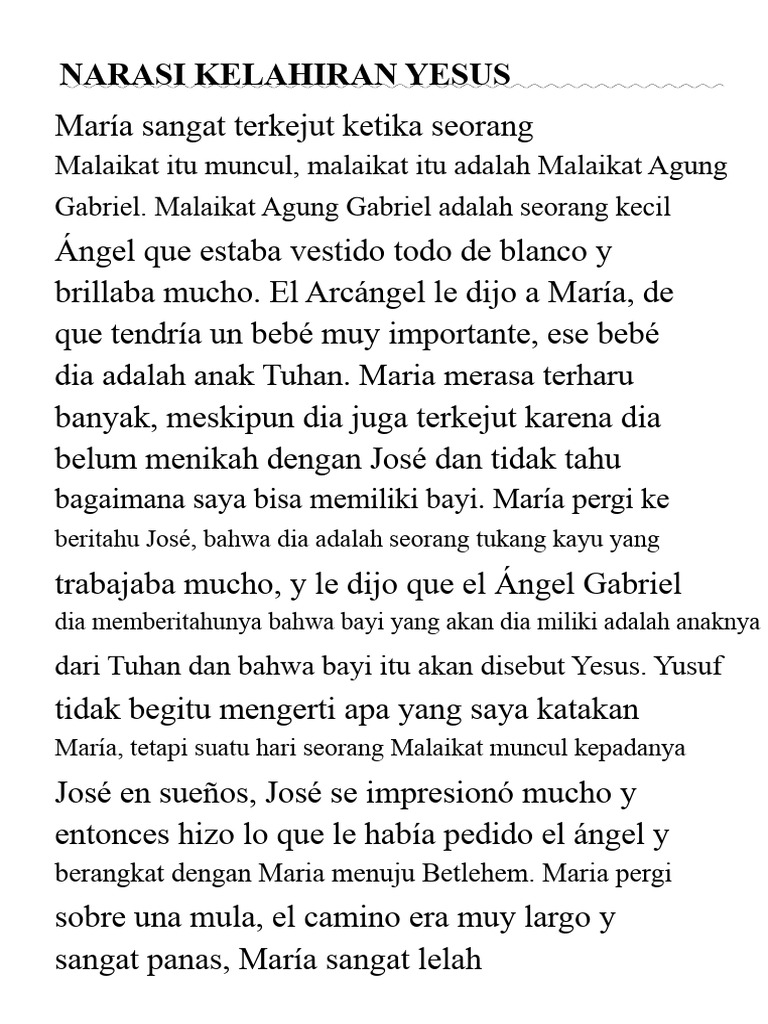 Narasi Kelahiran Yesus | PDF