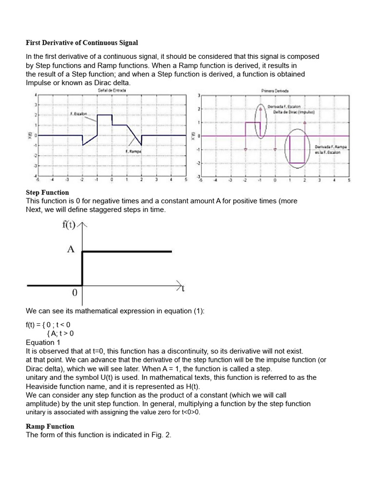 Derivative and Integral of Pulse Function, and Stair Function | PDF | Functions And Mappings ...