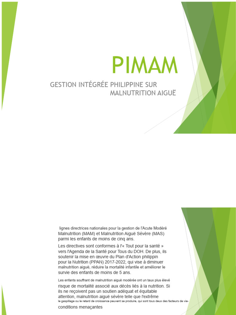 PIMAM.pptx | PDF | Malnutrition | Nutriments