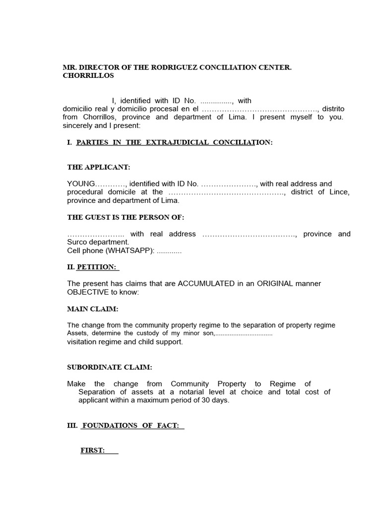 Divorce Conciliation Request | PDF | Marriage | Justice