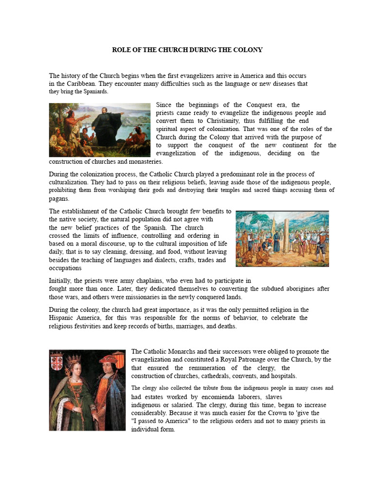 History - Role of The Church | PDF | Spanish Colonization Of The ...