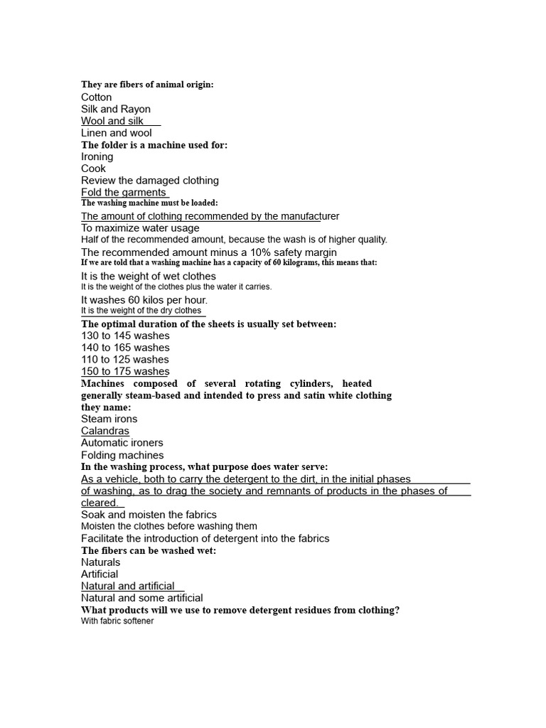 Laundry Test | PDF | Washing Machine | Laundry