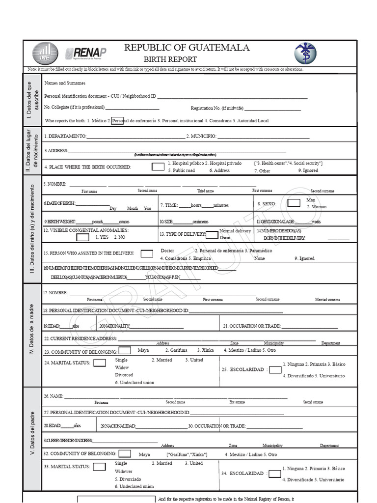 Birth Report | PDF | Childbirth | Human Development