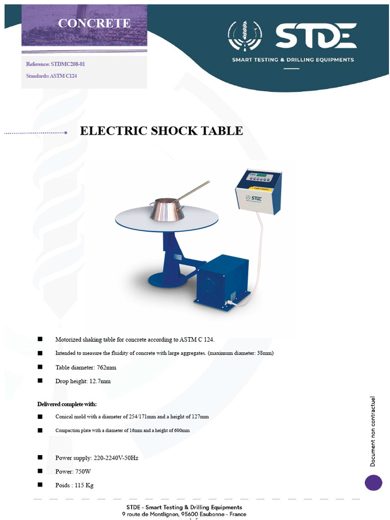 STDMC208-01- Shaking Table | PDF