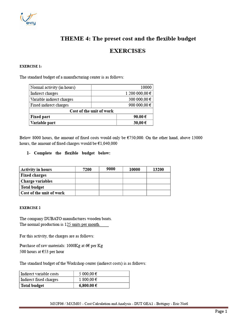 Flexible Budget and Cost Analysis Guide | PDF | Cost | Business Economics